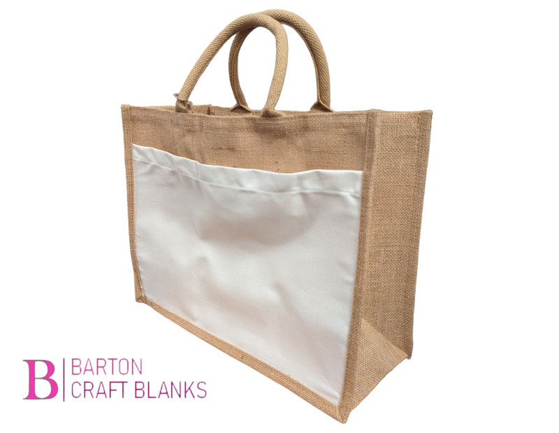 Sublimation Pocket Jute Bag 43cm - large – Barton Craft Blanks Ltd